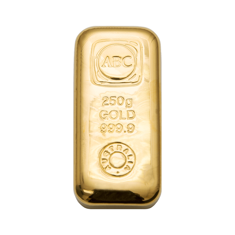 Buy GBA 250g Gold Cast 9999 - Gold Bullion Australia