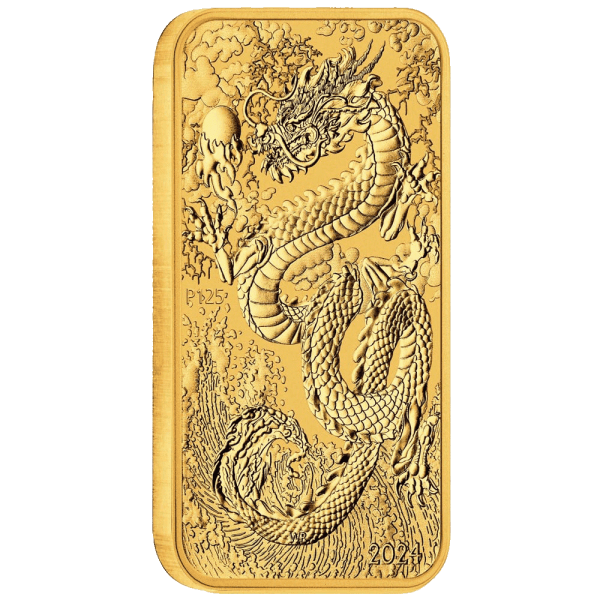 Buy Perth Mint 1oz Dragon Rectangular Gold Coin - Gold Bullion Australia